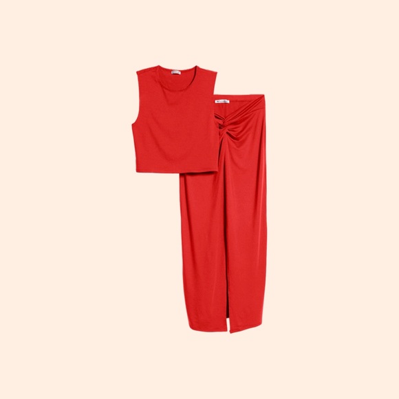 Reformation | Dresses | Reformation Rylan Two Piece Tomato | Poshmark